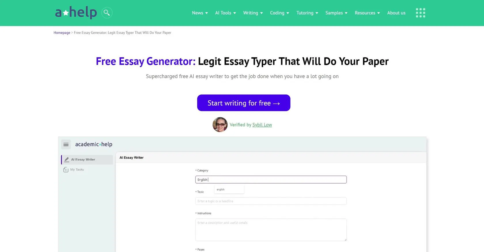 Free Essay Generator Review: Features, pricing and alternatives